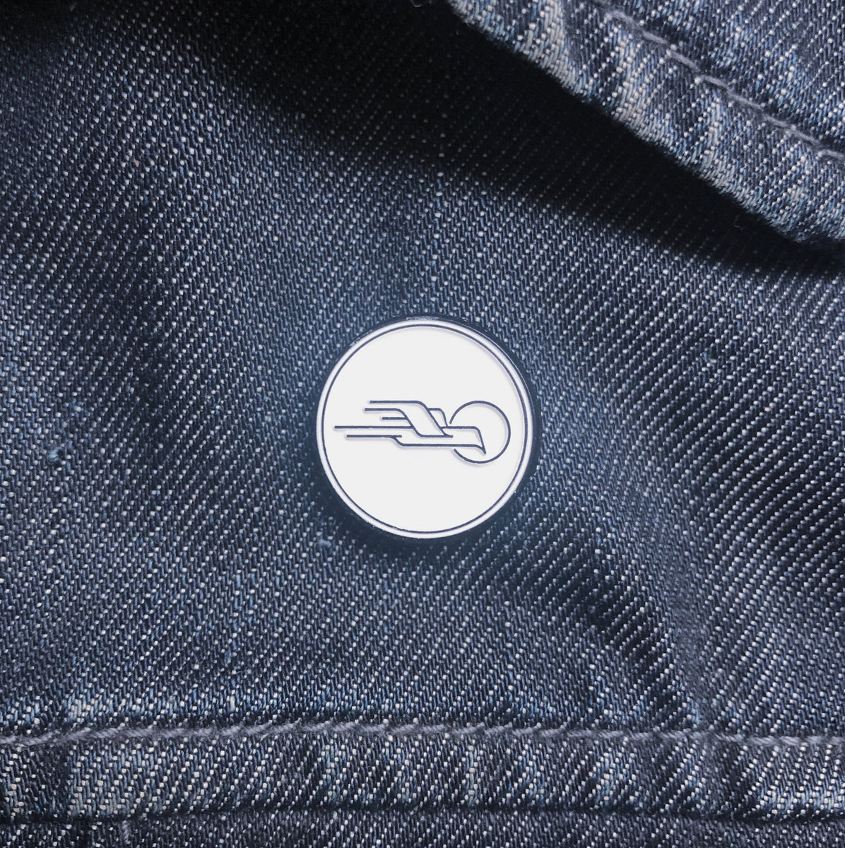 White Enamel Pin – Silverbird Roasting Co.